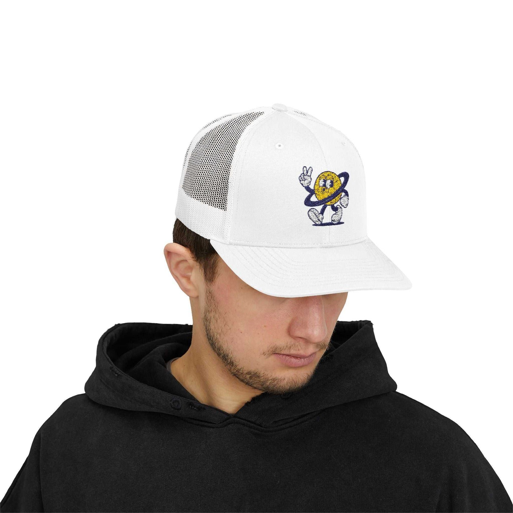 Planet Smile Trucker Cap - Fun Retro Space Cartoon Hat for Kids ...